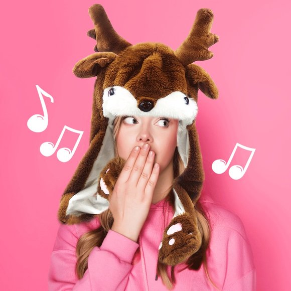 Accessories | Light Up Singing Rudolph Moving Ear Hat | Poshmark